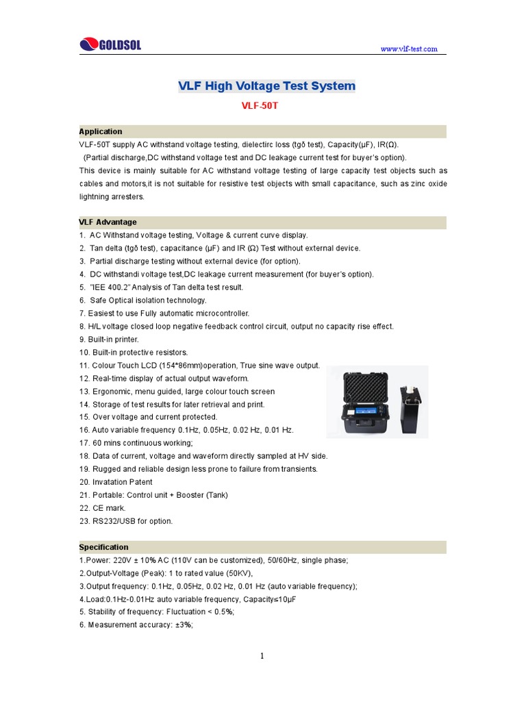 VLF 50T | PDF | Capacitor | Alternating Current