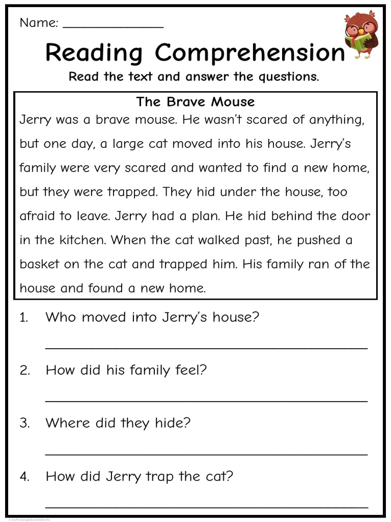 The Brave Mouse: Comprehension Questions | PDF | Mystery, Thriller ...