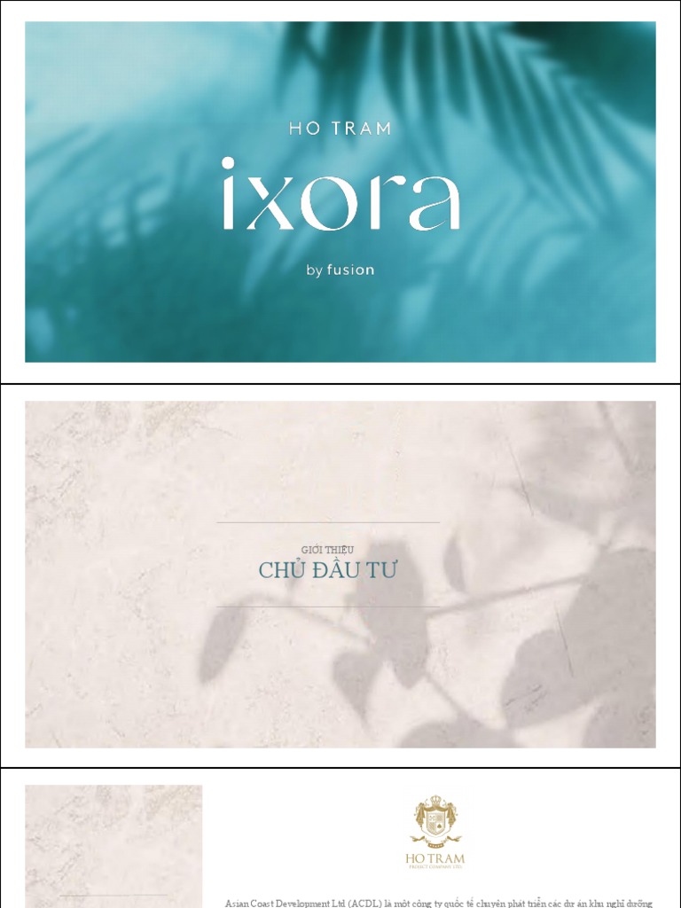 Ixora Ho Tram by Fusion GĐ2 | PDF