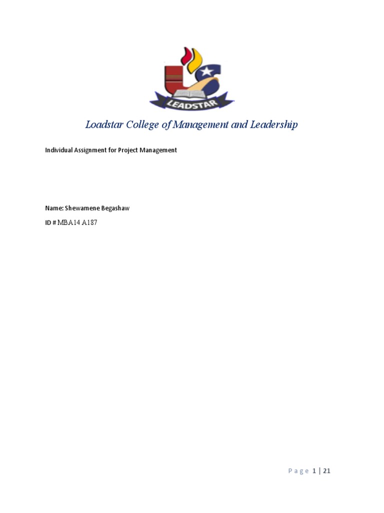 Assignment Project Management INDIVIDUAL | PDF | Educational Technology ...