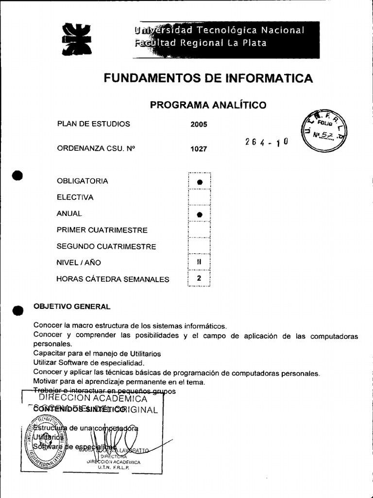 Fundamentos de Informatica 1027 | PDF