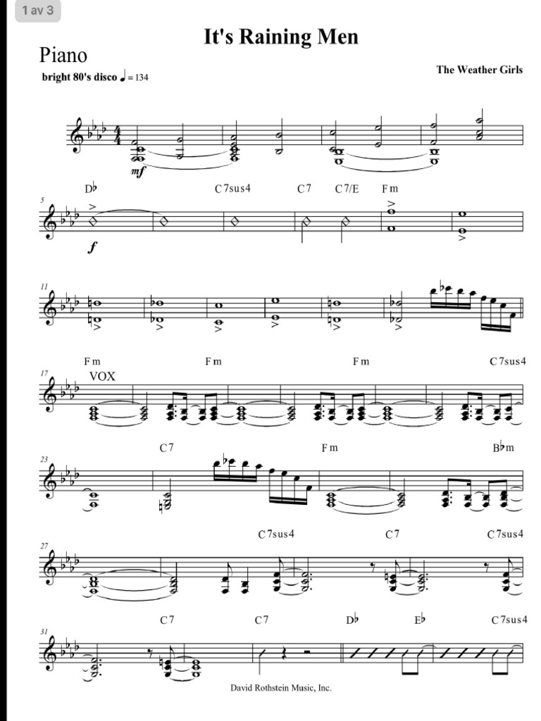 It's Raining Men | PDF