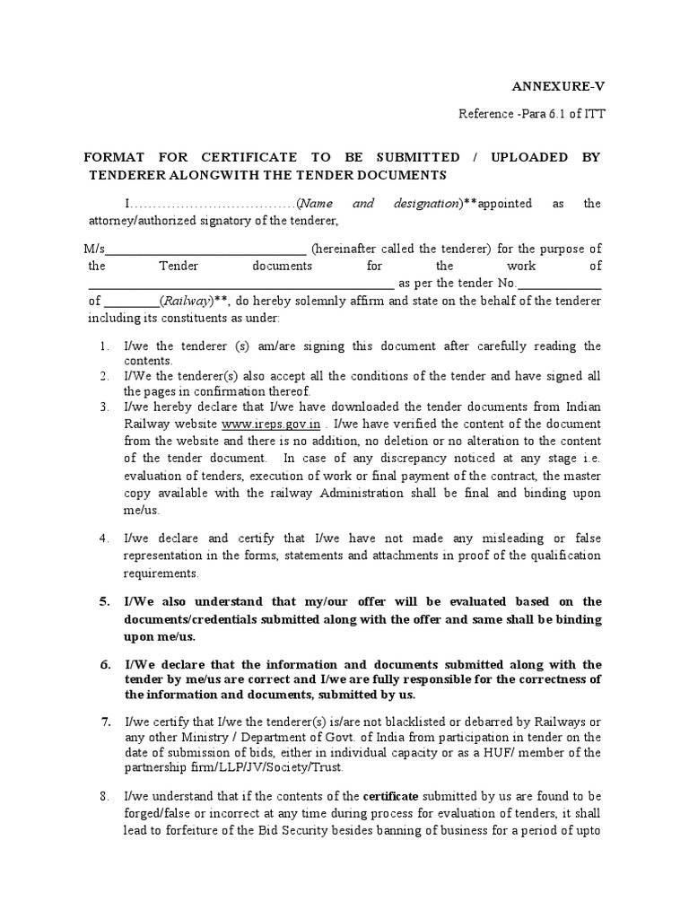 Annexure-V Revised Format for Certificate | PDF | Limited Liability ...