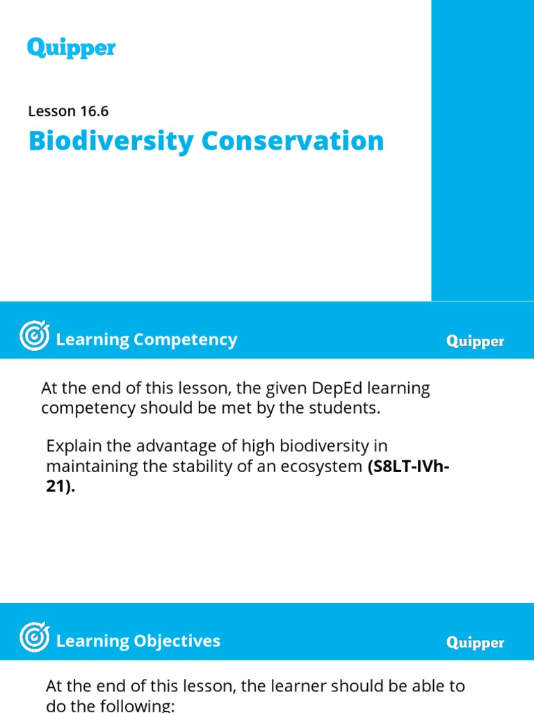 ME Sci 8 Q4 1606 PS | PDF | Biodiversity | Conservation Biology