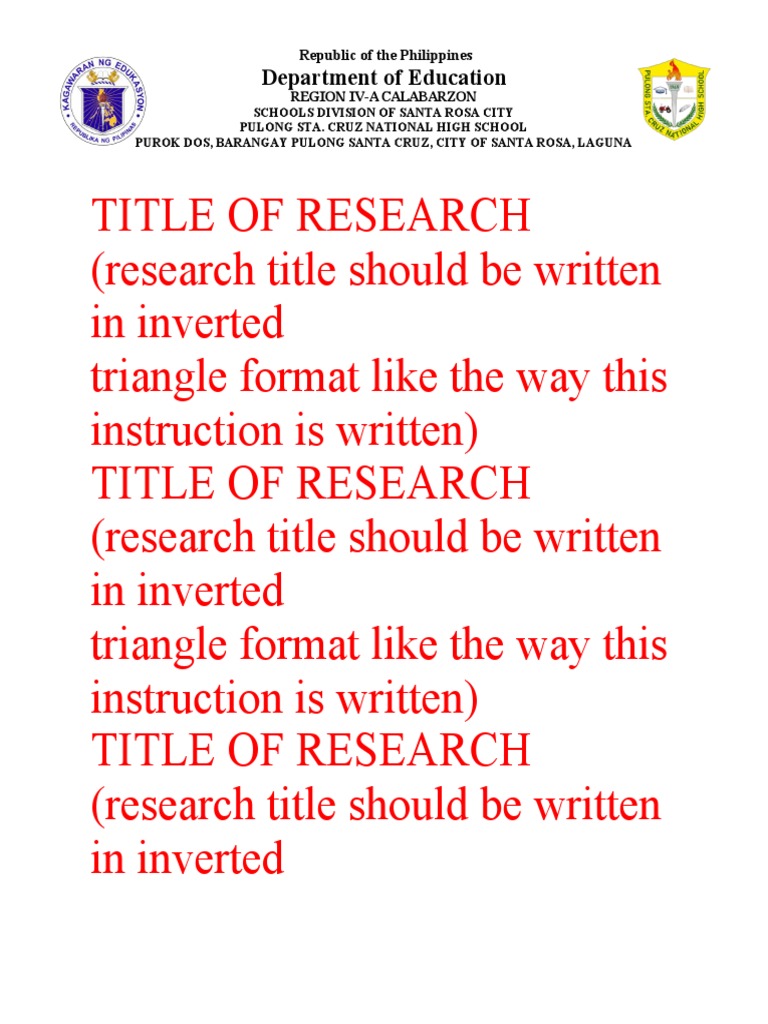 Grade 10 Research Template | PDF | Curriculum | Behavioural Sciences