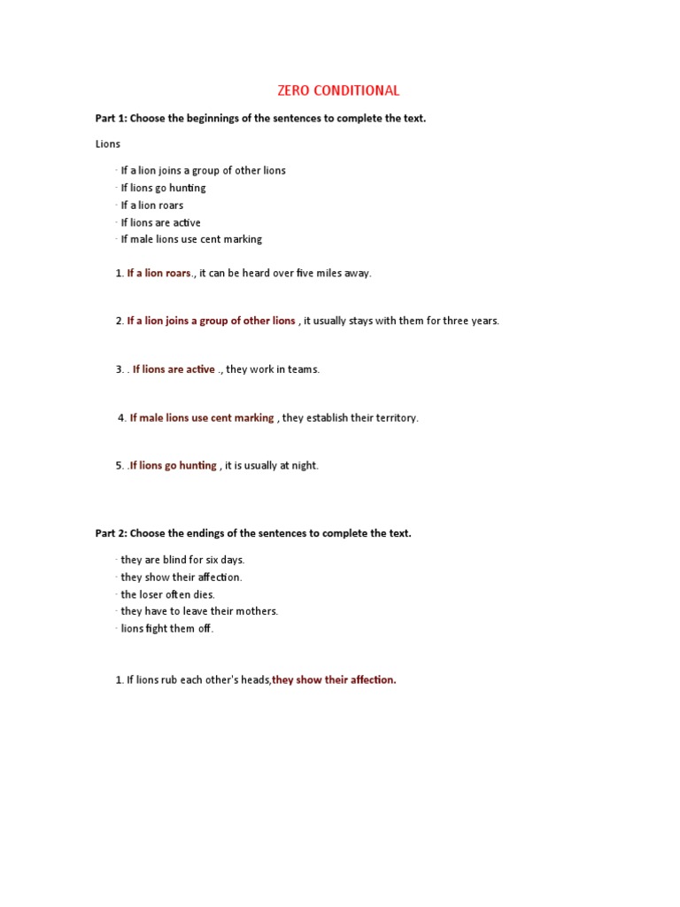 ZERO CONDITIONAL | PDF