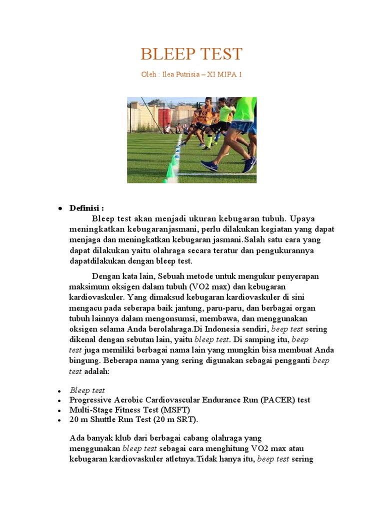 Bleep Test | PDF