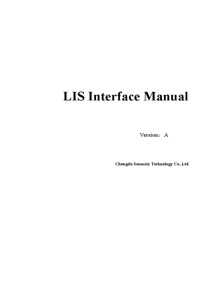 Seamaty Series LIS Connection Manual | PDF | Computer Engineering | Computer Networking