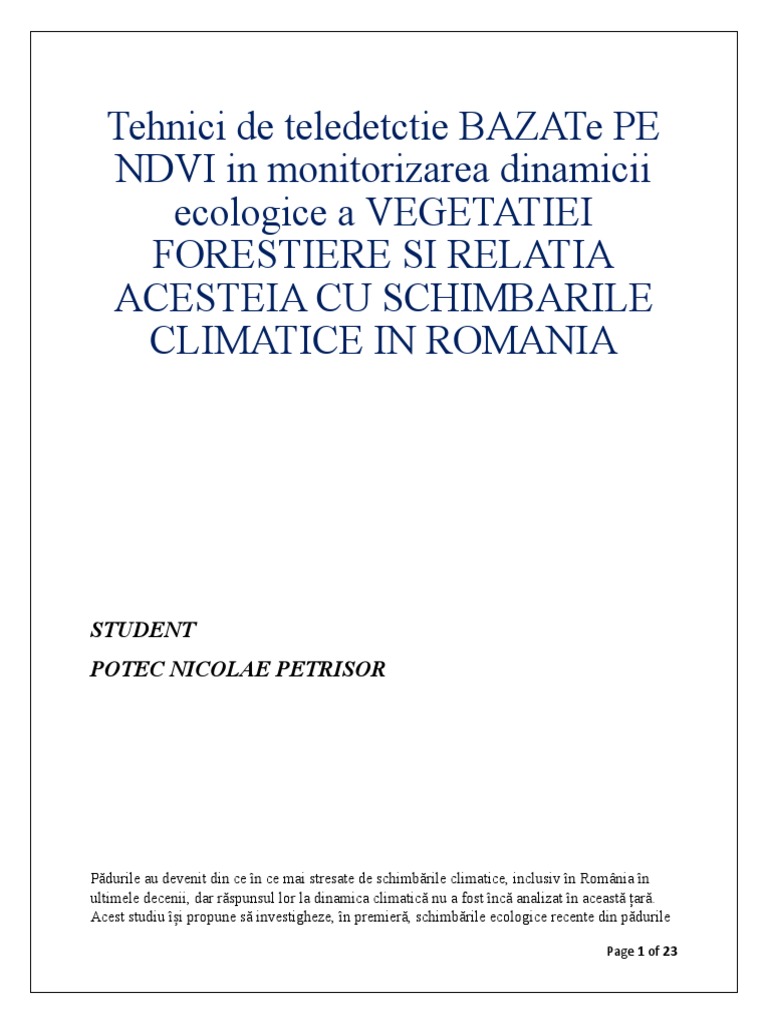 Teledetectie Word Fara Fundal | PDF