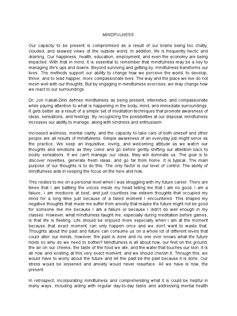 MINDFULNESS | Download Free PDF | Mindfulness | Thought