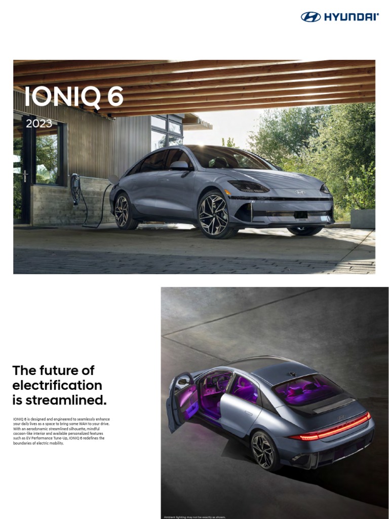 2023 Hyundai IONIQ 6 Product Card EN46 | PDF | Automotive Industry | Transportation Engineering