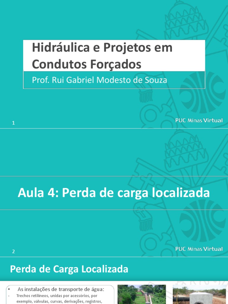 Aula 4 Perda De Carga Localizada Pdf Válvula Ciências Físicas