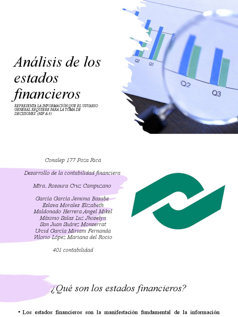 Análisis de los estados financieros | PDF | Estado financiero | Contabilidad