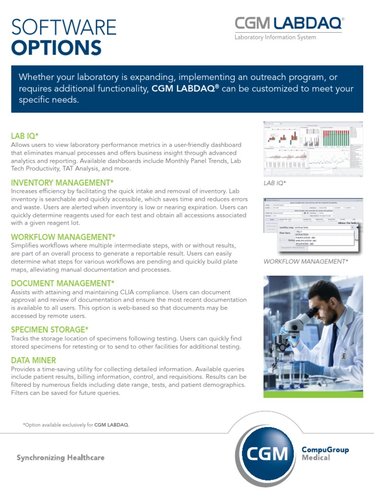 CGM LABDAQ Software Options | PDF | Laboratories | Computing