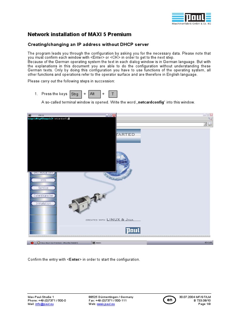 Network Installation of MAXI 5 Premium | PDF | Ip Address | World Wide Web