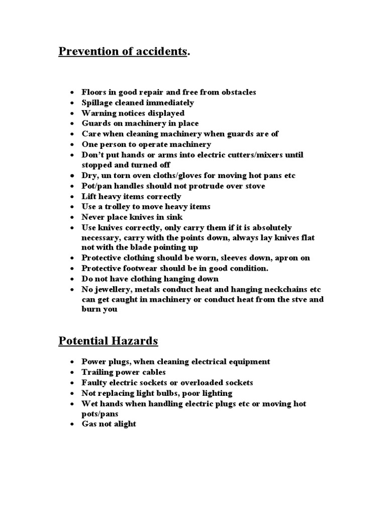 Prevention of Accidents | PDF