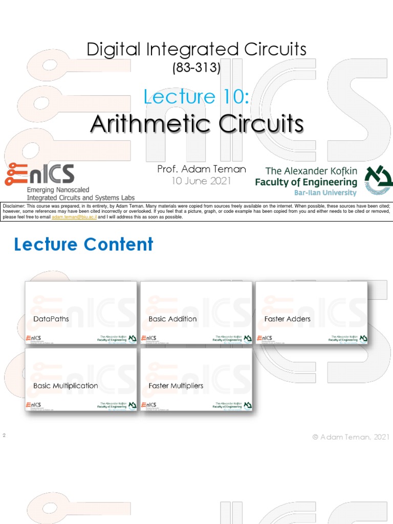 Lecture 10 Arithmetic Circuits 2021 | PDF | Computer Science ... Lecture 10 Arithmetic Circuits 2021 | PDF | Computer Science ...