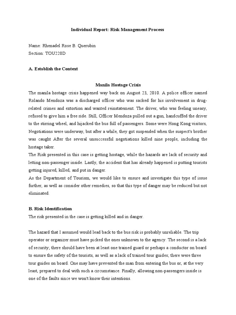 Individual Report | PDF | Risk | Safety