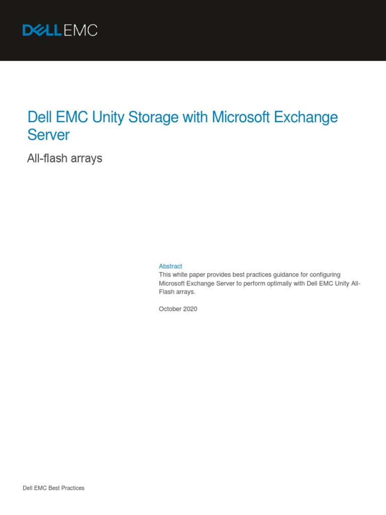 H16390-Dell EMC Unity Storage With Microsoft Exchange Server 003 | PDF | Computer Data Storage ...