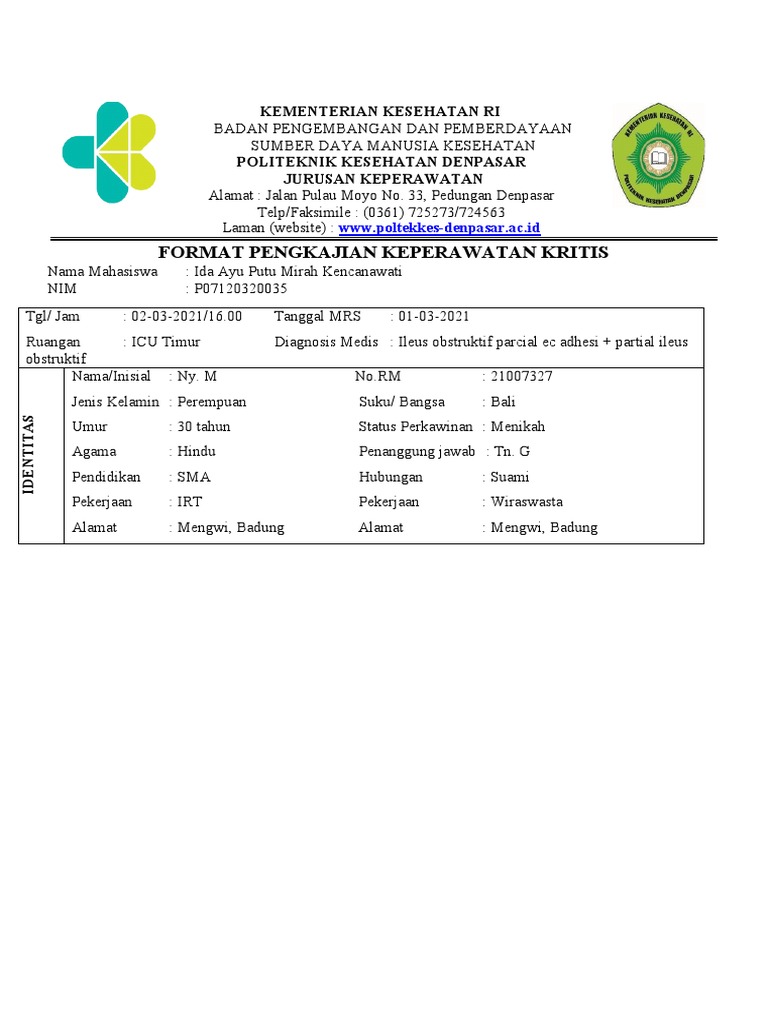 035 - Askep Post Laparatomi Ileus Obstruktif | PDF