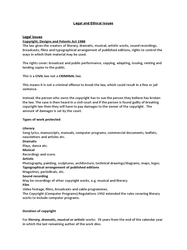 Legal&Ethical Issues in Film | PDF | Defamation | Intellectual Property