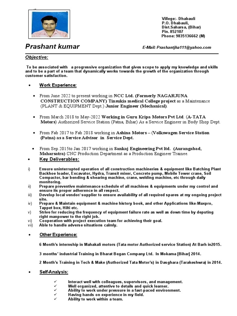 Prashant Kumar | PDF | Engineering