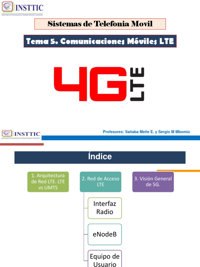 Tema 5. 4G LTE | PDF | Lte (Telecomunicaciones) | 4 G