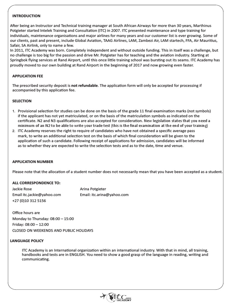 Application Form For 2023 | PDF | Fee | Tuberculosis