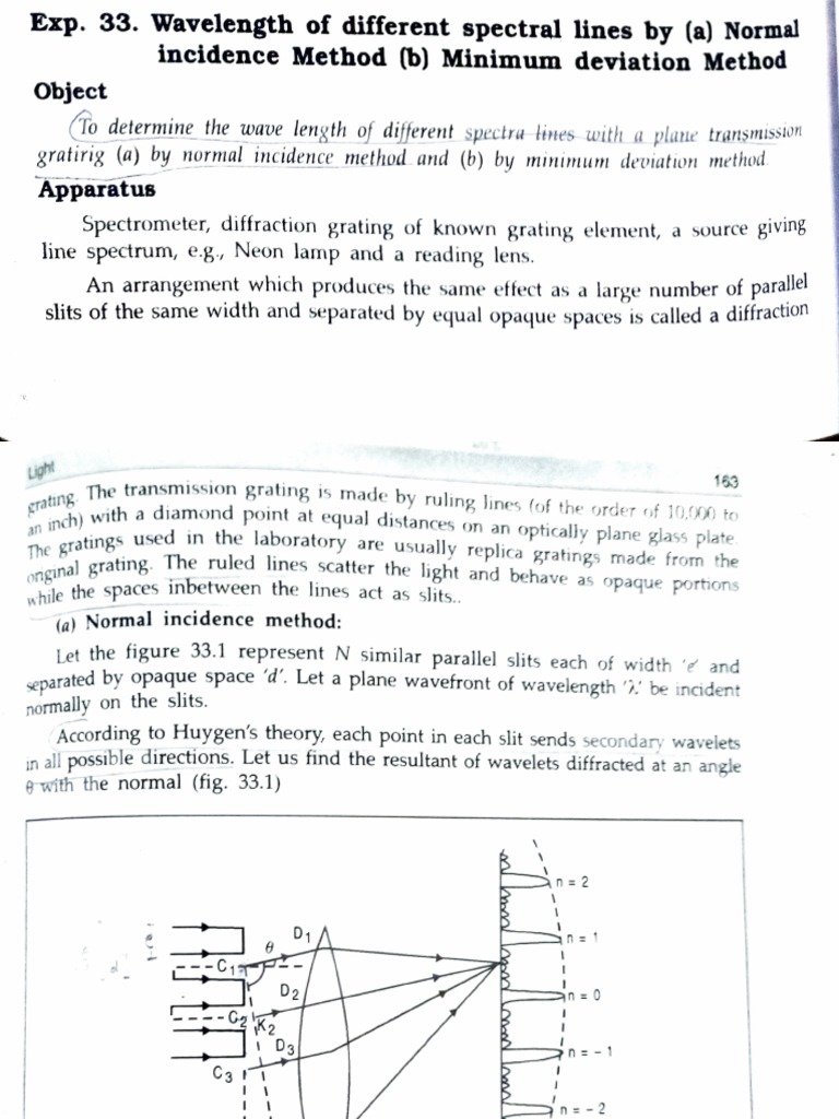Diffraction Grating | PDF