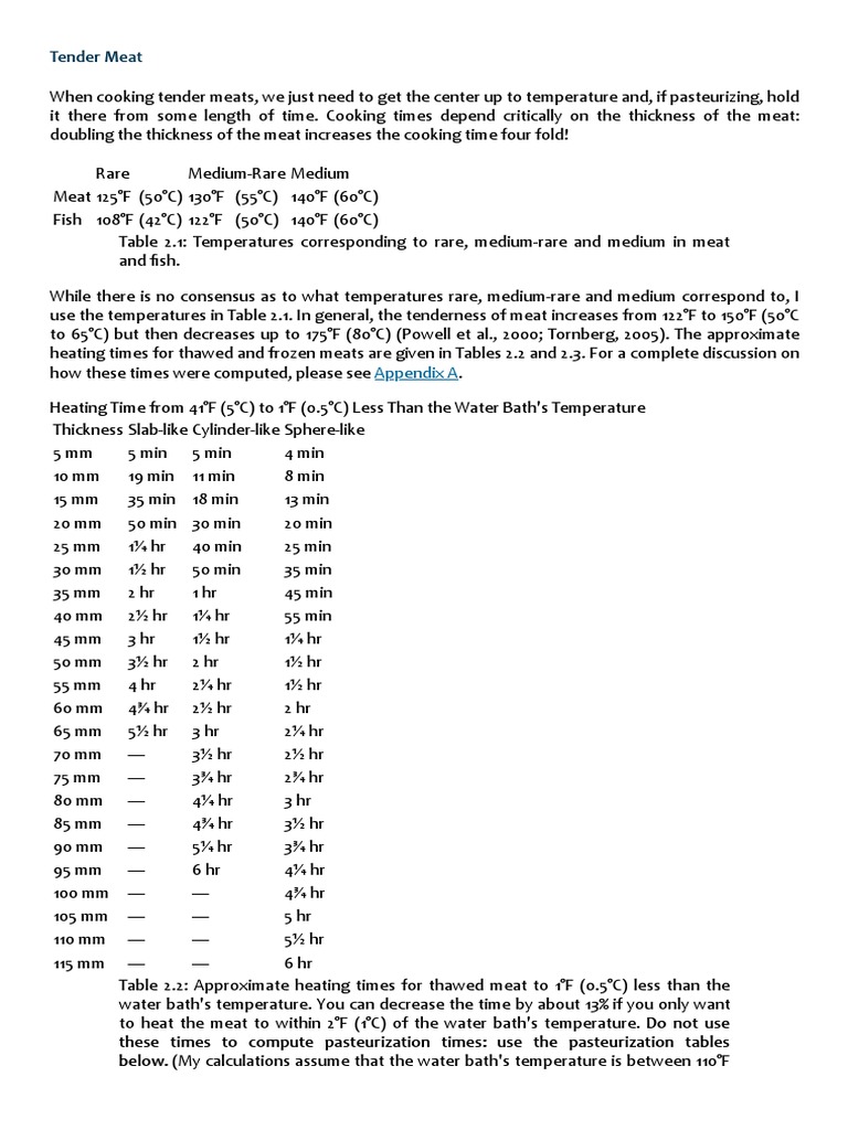 A Practical Guide To Sous Vide Cooking | PDF | Heat Transfer | Heat