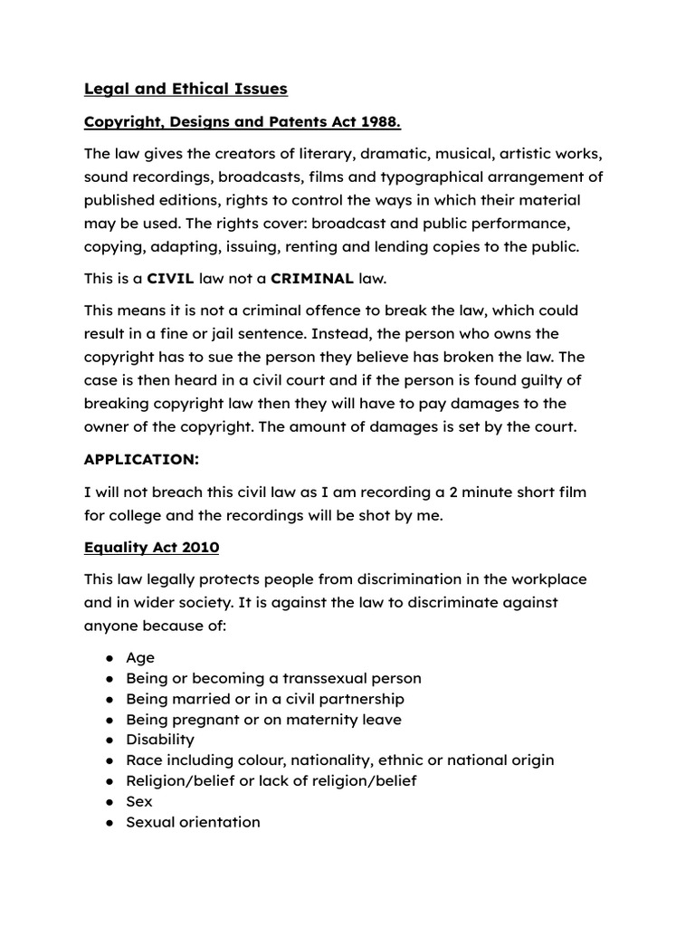 Film Legal and Ethical | PDF | Defamation | Intellectual Property