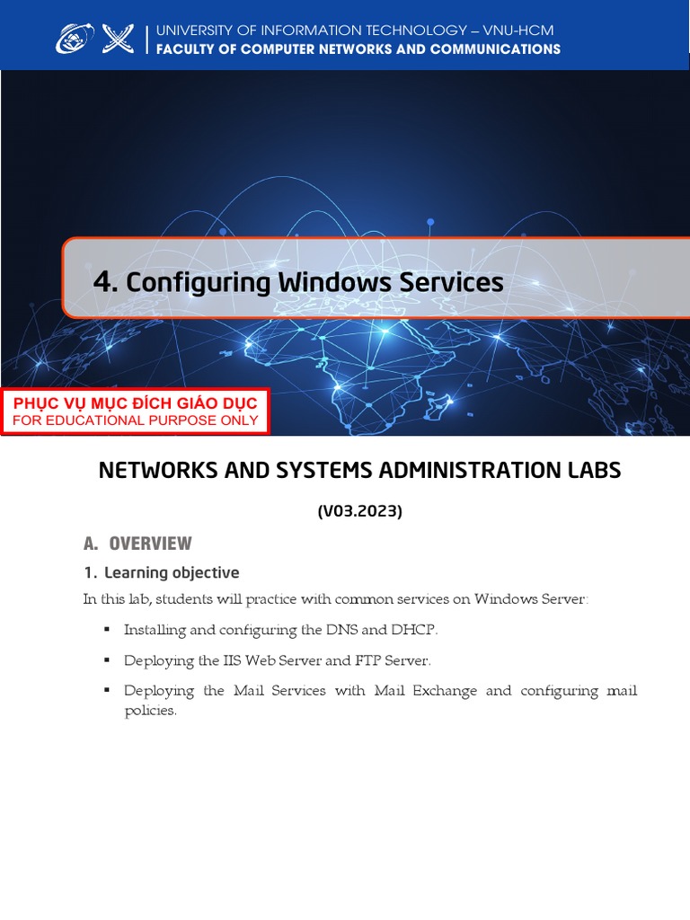 Lab 04 - Installing and Configuring WS Services | PDF | Ip Address ...