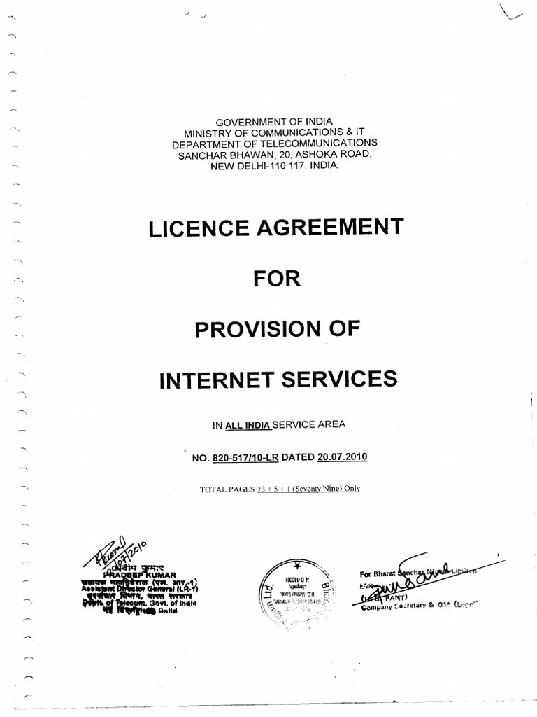 ISP License | PDF | License | Internet