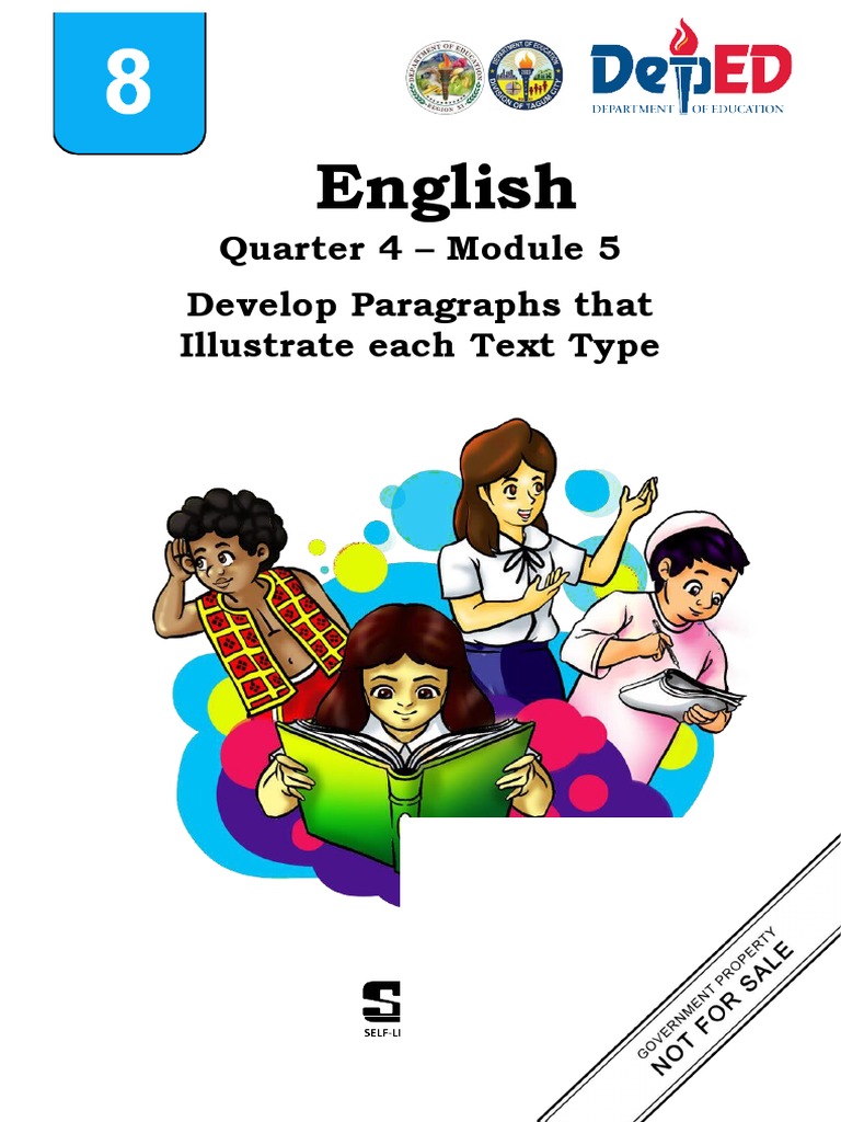 ENG8 Q4 M5 Develop Paragraphs That Illustrate Text Types | PDF | Neil Armstrong | Realism (Arts)