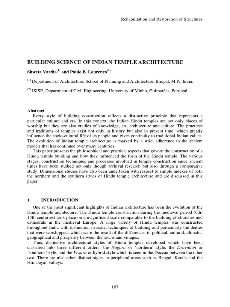 Building Science of Indian Temple Archit | PDF | Temple | Architectural Design