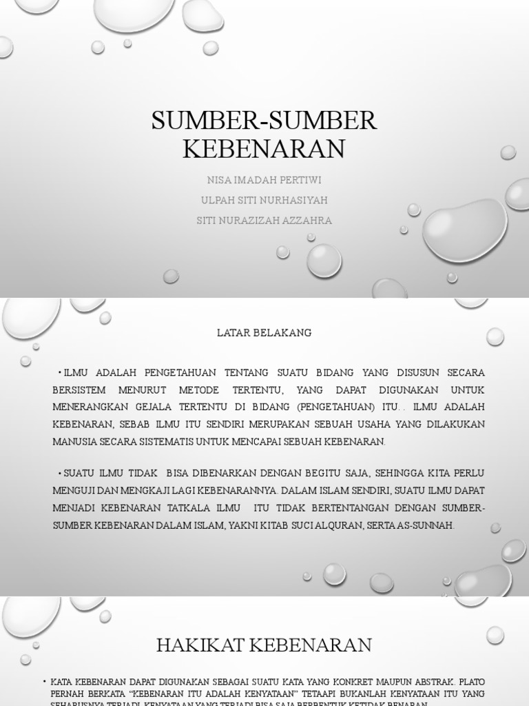 Sumber-Sumber Kebenaran | PDF