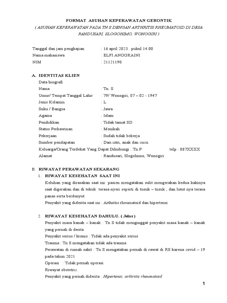 Askep Gerontik | PDF