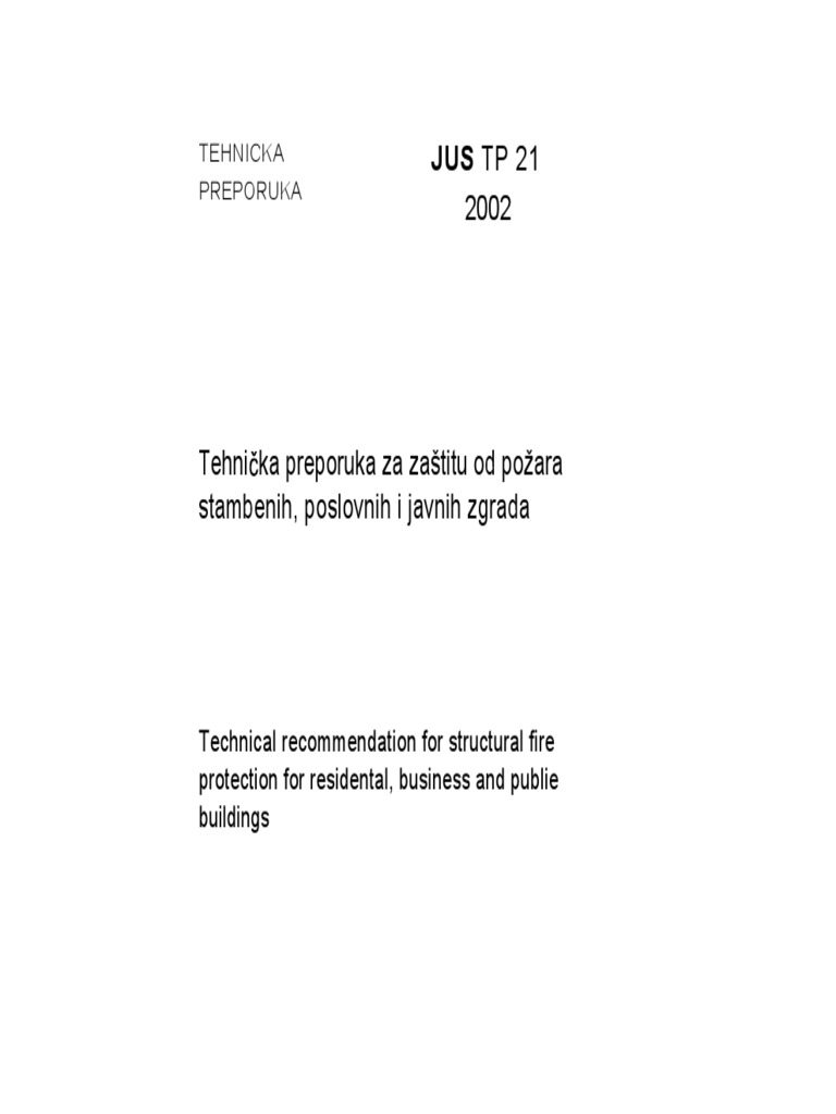 88407-Tehnicke Preporuke Za Zastitu Od Pozara | PDF