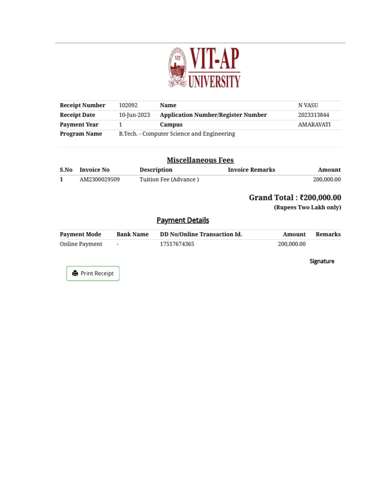 VIT AP University | PDF