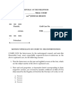 Sample Motion For Intervention | PDF | Government Institutions ...
