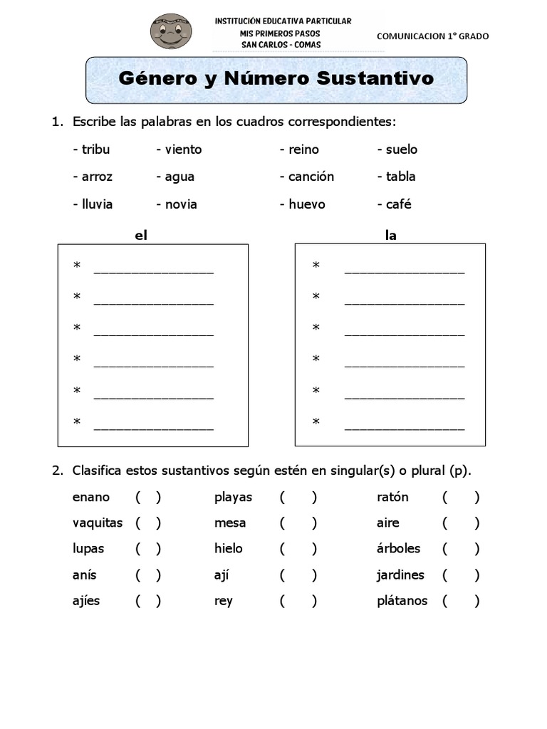 GENERO DEL SUSTANTIVO | PDF