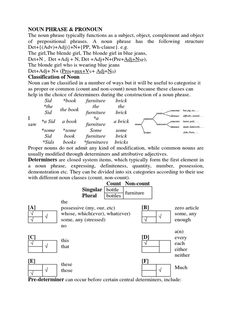 3 Noune Phrase & Pronoun | PDF | Pronoun | Noun