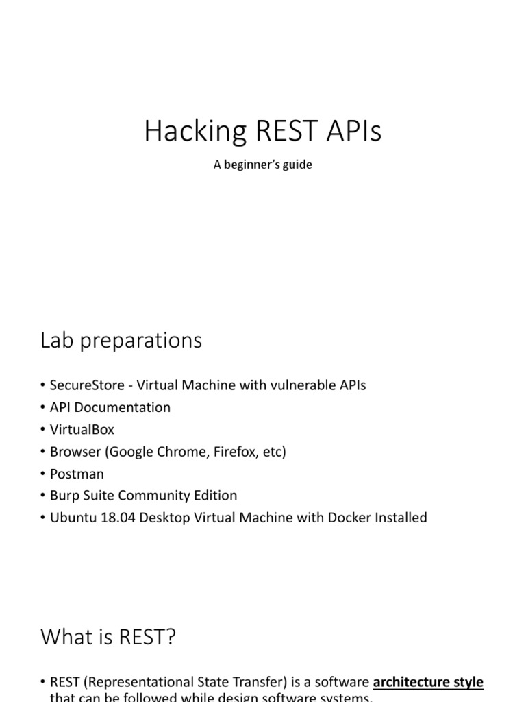 1622630174861 Hacking Rest API Beginner | PDF