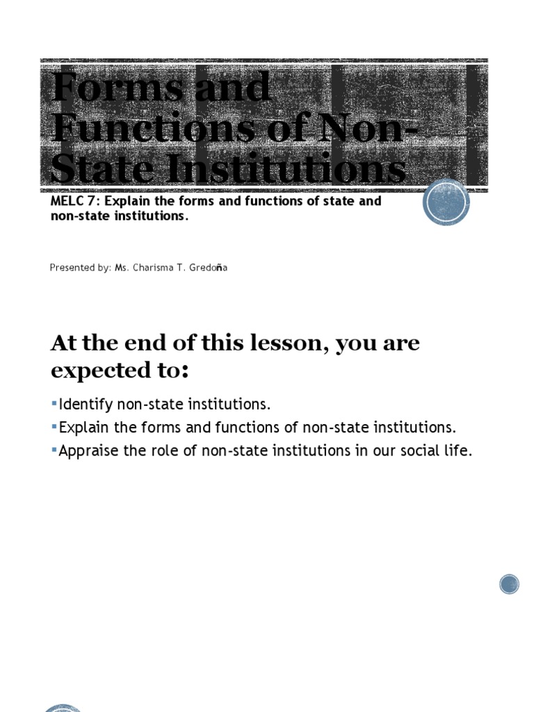 Non-State Institutions Overview | PDF | Banks | Cooperative