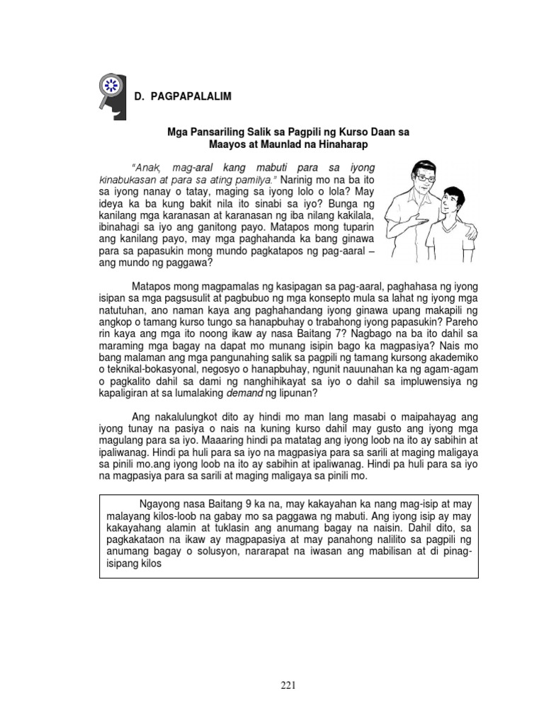 Mga Pansariling Salik Sa Pagpili NG Kurso | PDF