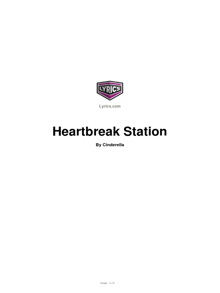 Heartbreak Station: by Cinderella | PDF