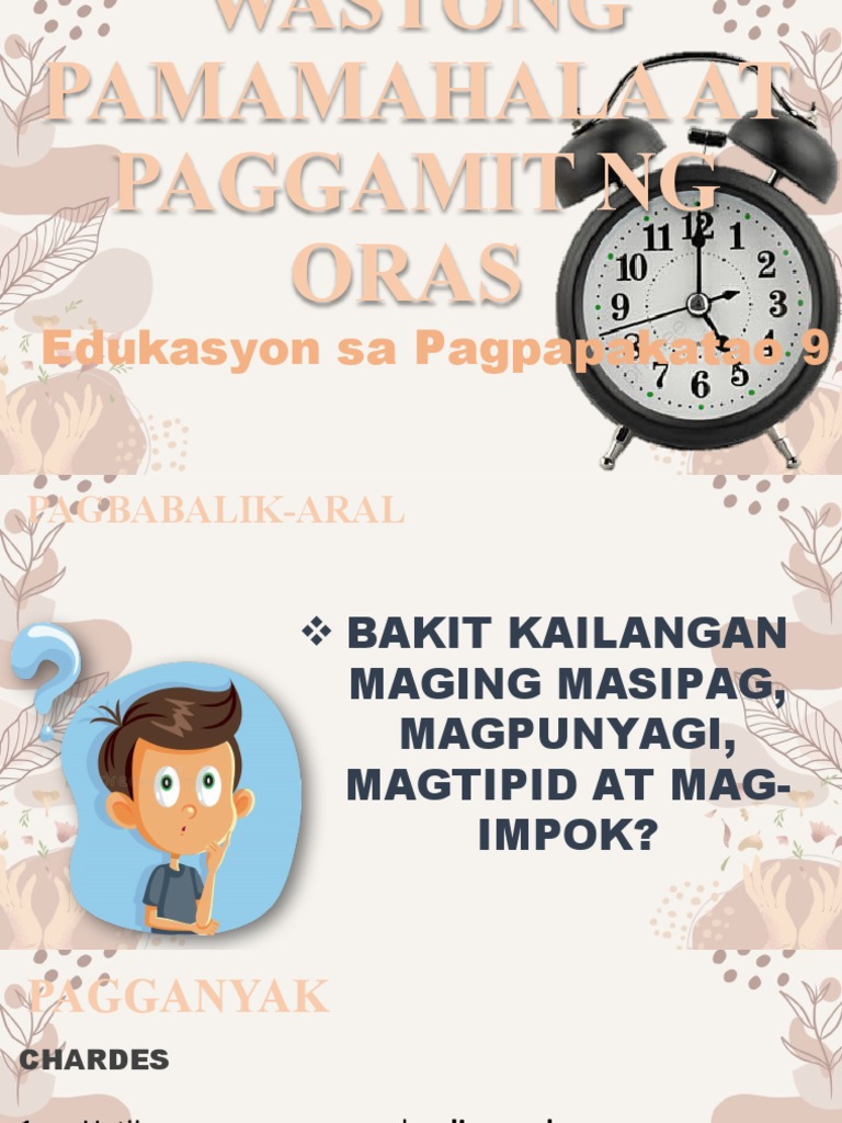 Wastong Pamamahala at Paggamit NG Oras | PDF