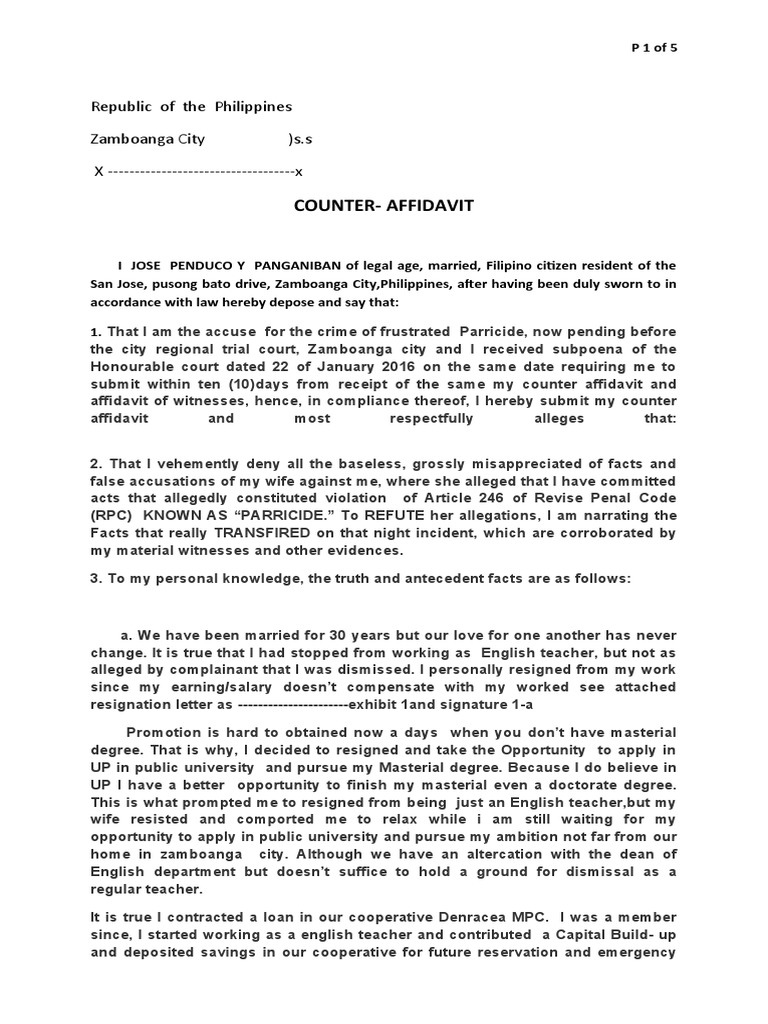 Counter Affidavit | PDF | Affidavit | Common Law Counter Affidavit | PDF | Affidavit | Common Law