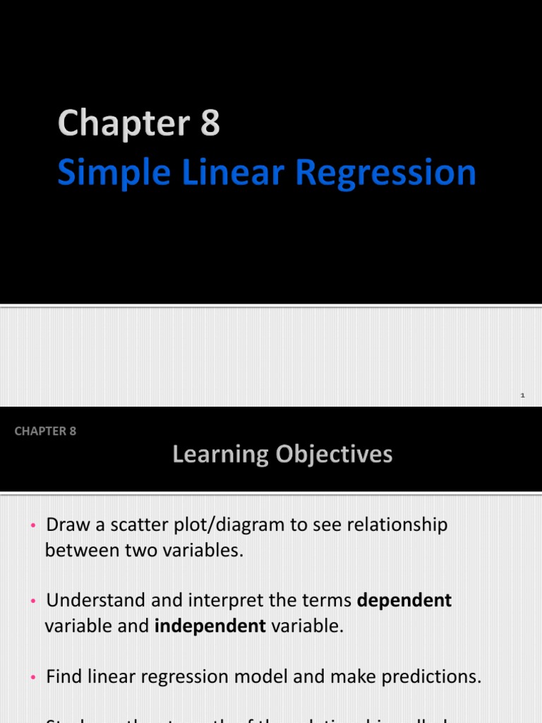 Chapter 8 Simple Linear Regression | PDF | Correlation And Dependence | Regression Analysis