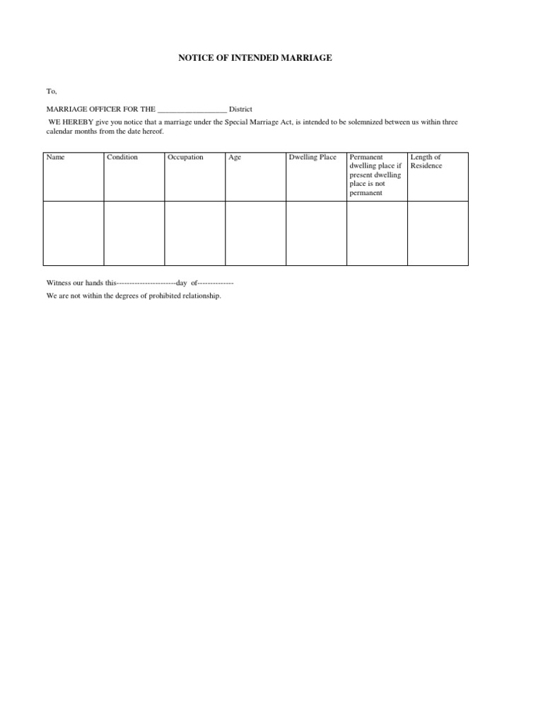 47 47 Special Marriage Notice | PDF